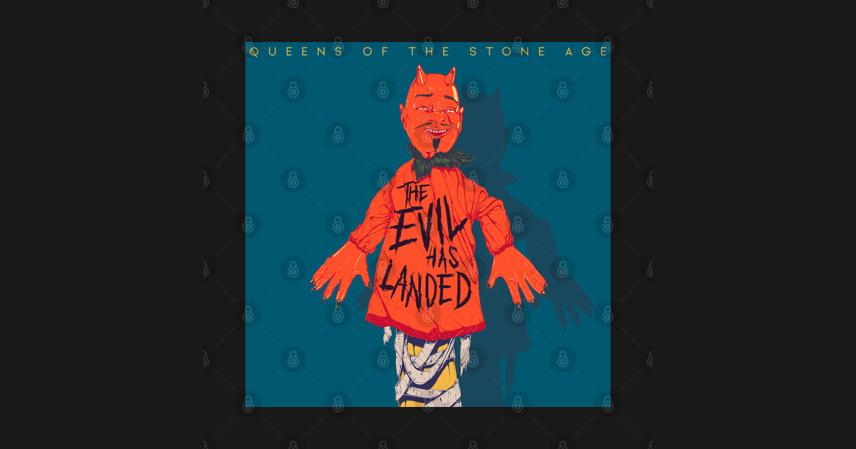 Queens of the Stone Age The Evil Has Landed Devil Rock Art - Band - T ...