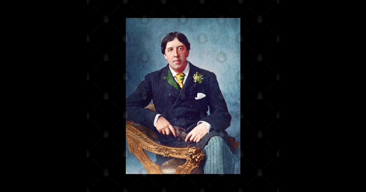 Oscar Wilde Digital Painting - Oscar Wilde - Pin | TeePublic