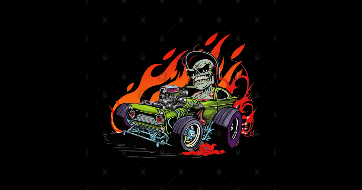 Monster Hot Rod Zombie Coupe Street Racer Retro Design Street Rod Art T Shirt Teepublic