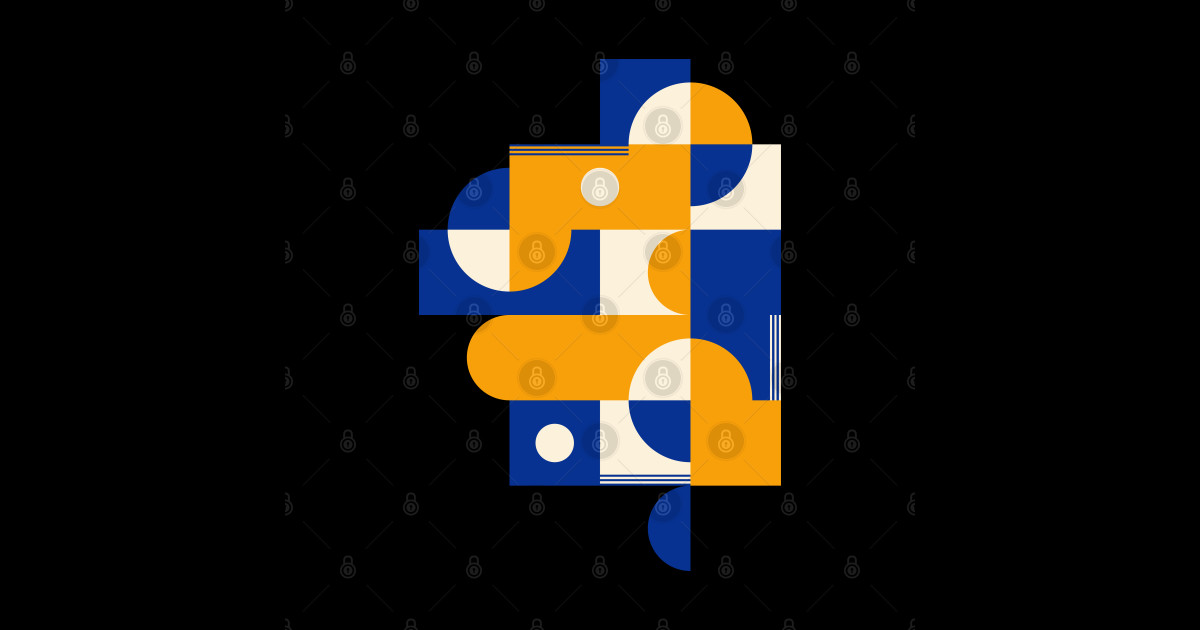 Yellow & Blue - Graphic - Sticker | TeePublic