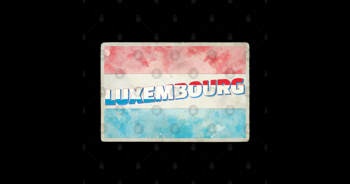 Luxembourg Vintage style retro souvenir - Luxembourg - Sticker | TeePublic
