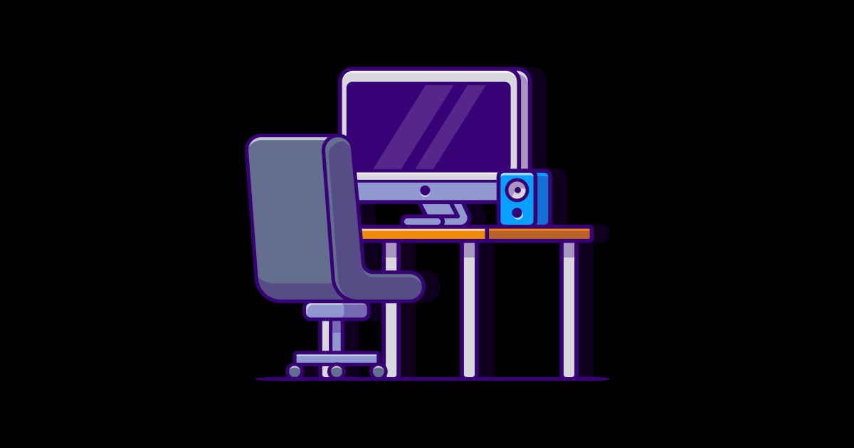 Workspace Cartoon Illustration - Workspace Cartoon Illustration ...