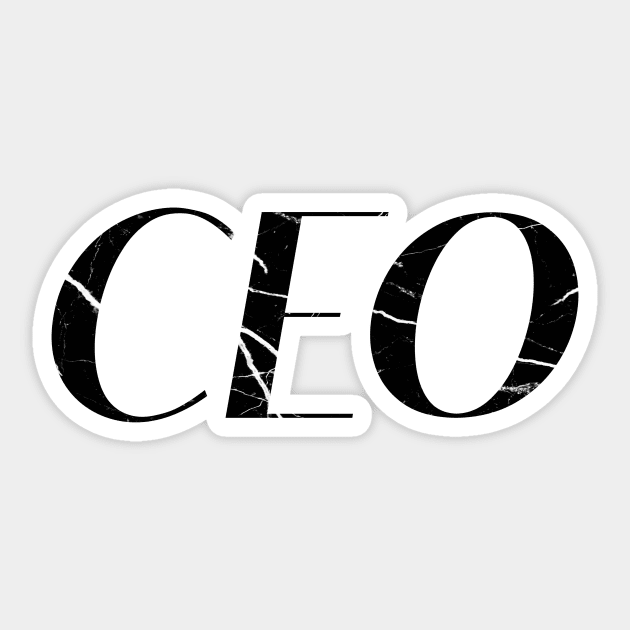 CEO Girl Boss Boss Babe Black Marble Sticker - Ceo - Sticker | TeePublic