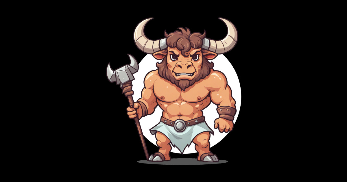 Cute Minotaur - Minotaur - Sticker | TeePublic