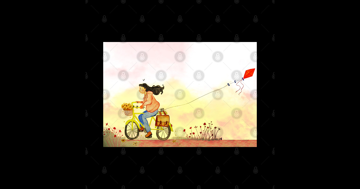 Sunset Bike Ride Bliss - Bike - Sticker | TeePublic