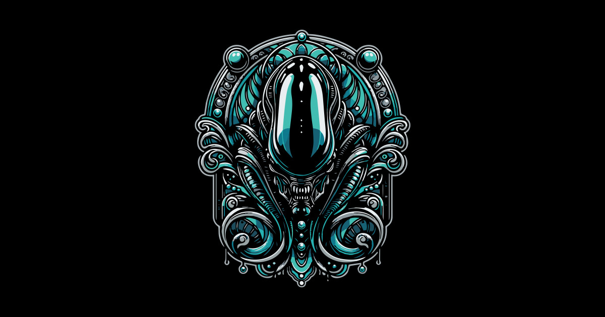 Alien Xenomorph Abstract Horror Movie Fan Art - Alien - Sticker | TeePublic