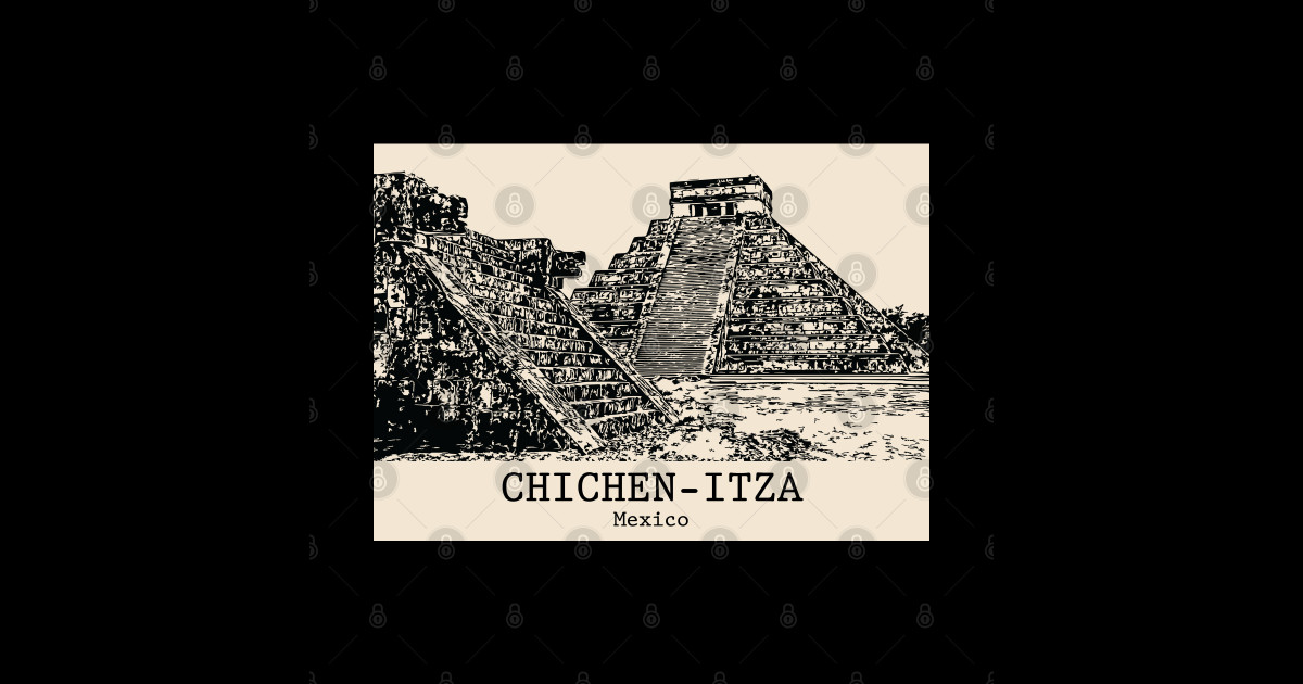 Chichen-Itza - Mexico - Chichen Itza - Sticker | TeePublic