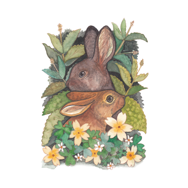 Hazel and Fiver - Rabbits - T-Shirt | TeePublic