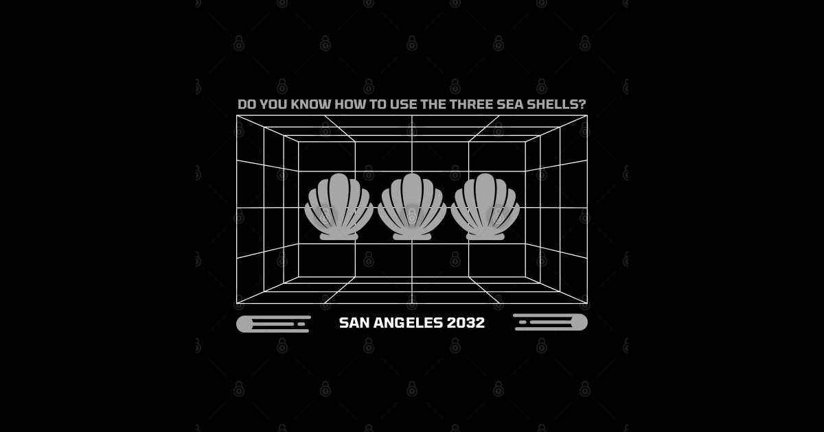 3 Sea Shells Shirt - Demolition Man - Sticker | TeePublic