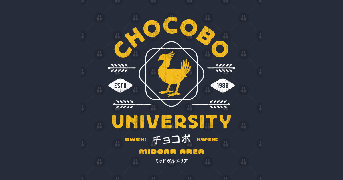 Chocobo University - Final Fantasy 7 - T-Shirt | TeePublic