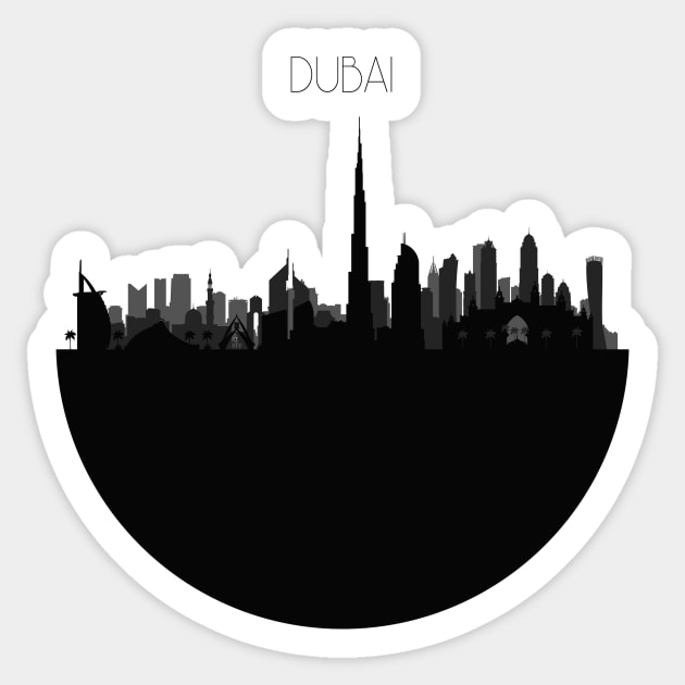 Dubai Skyline - Dubai - Sticker | TeePublic