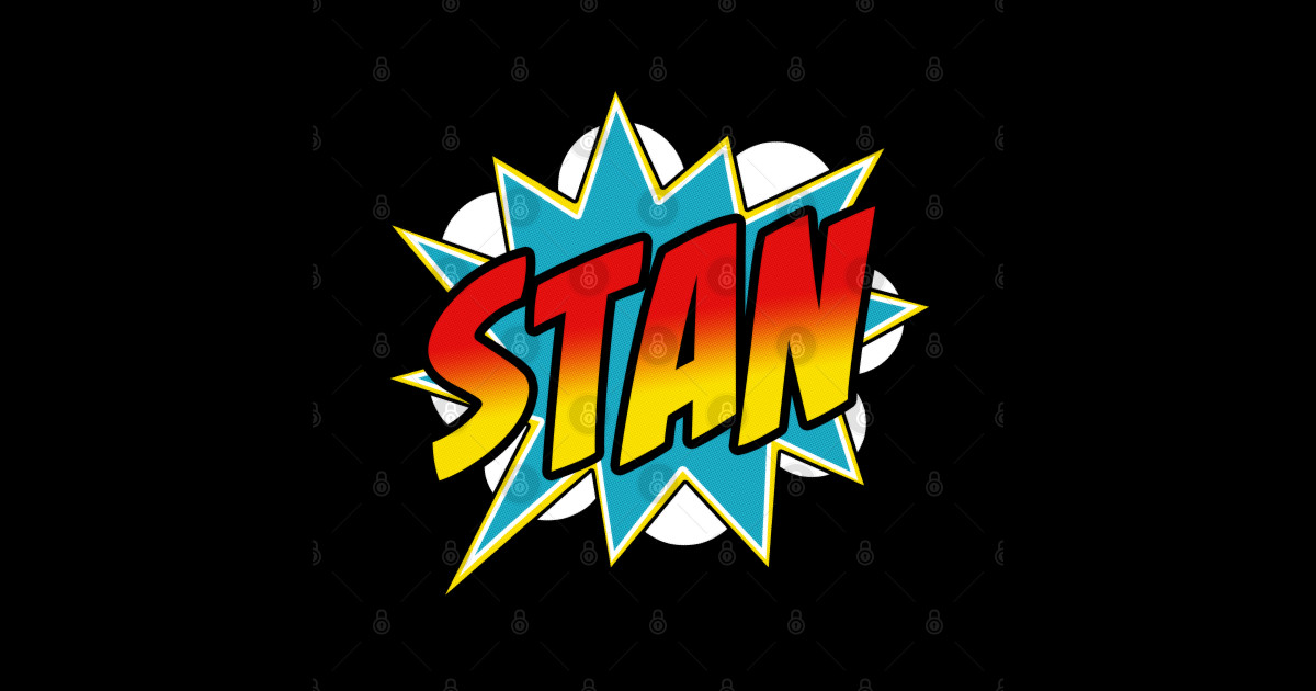 Boys Stan Name Comic Book Superhero - Stan Name - Sticker | TeePublic