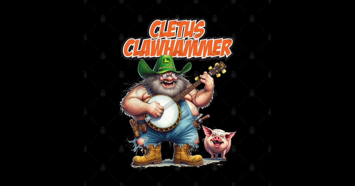 Cletus Clawhammer - Banjo - Sticker | TeePublic