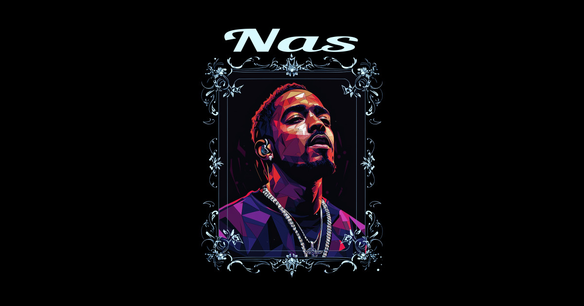 NAS MUSICIAN FAN ART - Nas Musician Fan Art - Pin | TeePublic