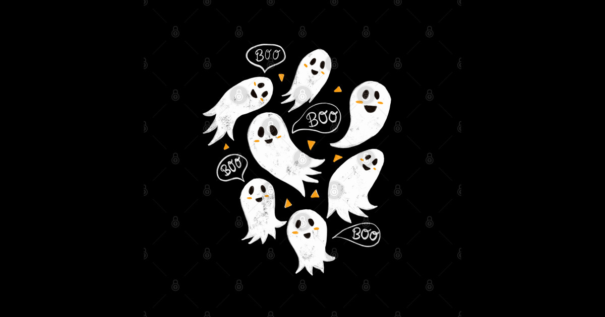 Friendly Ghosts - Ghost - Sticker | TeePublic