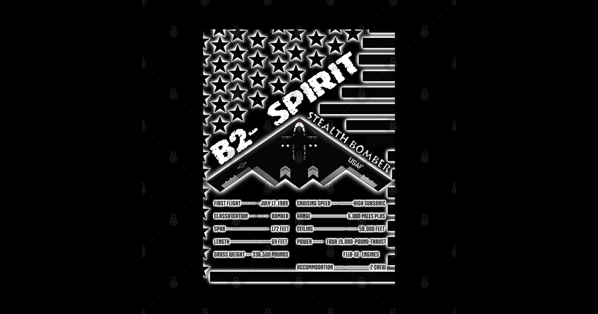 B2 SPIRIT BOMBER - B2 - Sticker | TeePublic