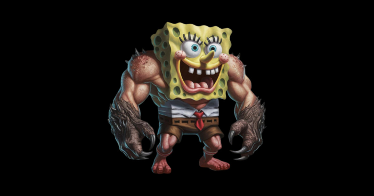 SpongeBob Monster - Spongebob - Sticker | TeePublic