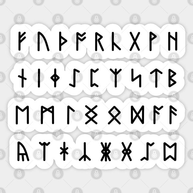 Runic Alphabet [Futhorc] - Gothic Norse Viking Celtic - Sticker | TeePublic