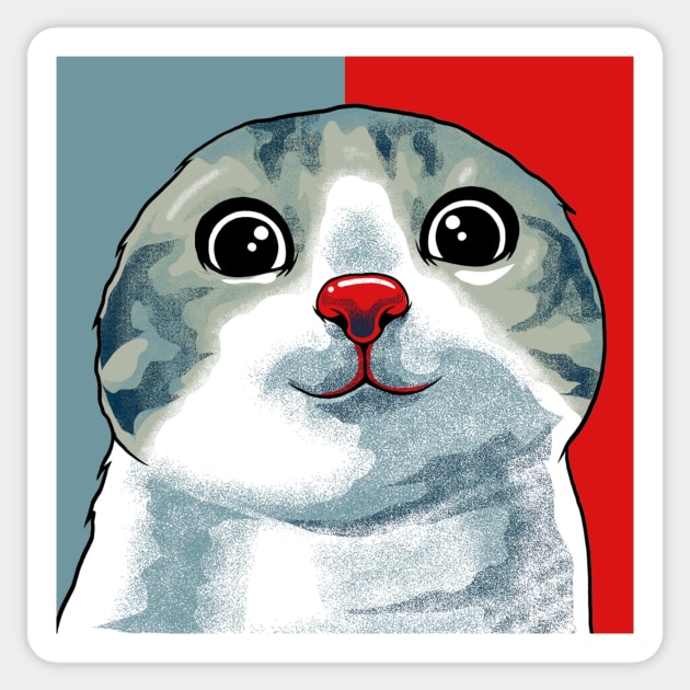 smiling cat meme - Smiling Cat Meme - Sticker | TeePublic