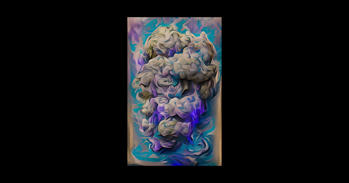 Blue Ivory Foamy Flashing Nug Bud Weed Cannabis - Nugs - Sticker ...