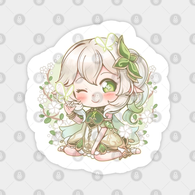 Cute Chibi Nahida - Genshin Impact - Genshin Impact - Magnet | TeePublic