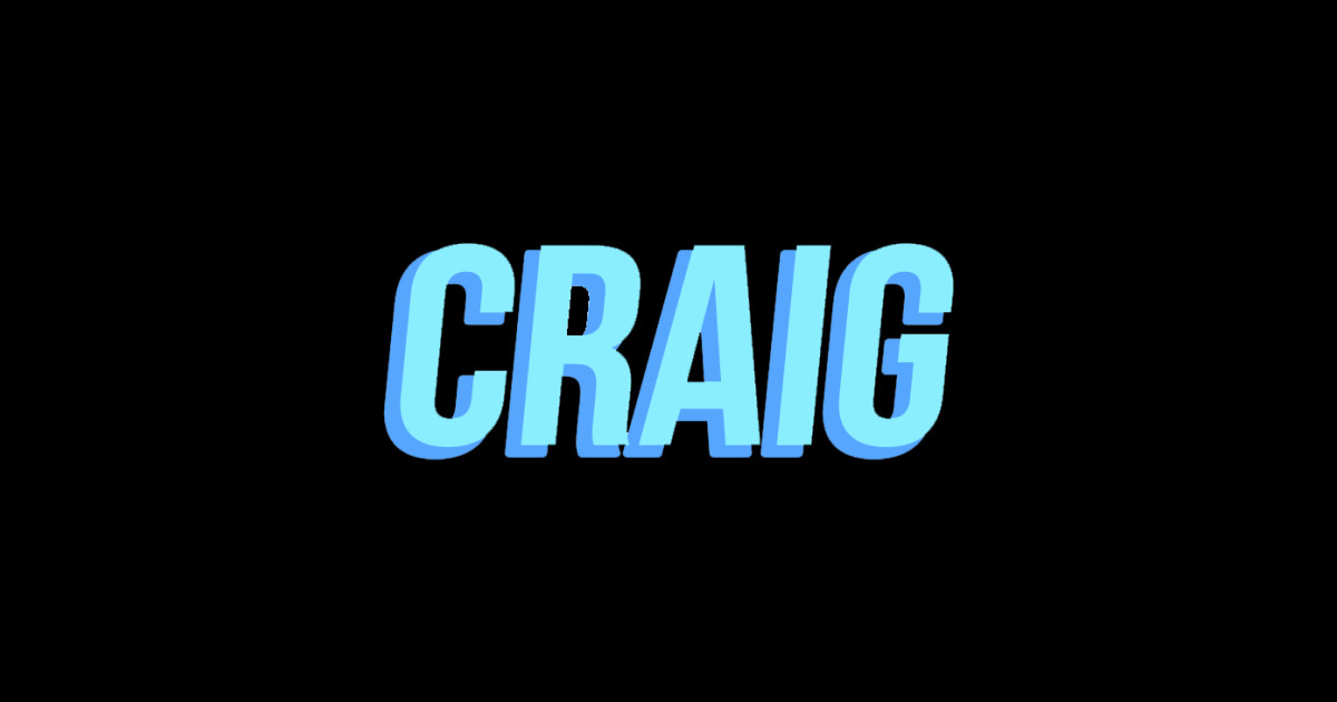 Craig Logo - Craig - Sticker | TeePublic