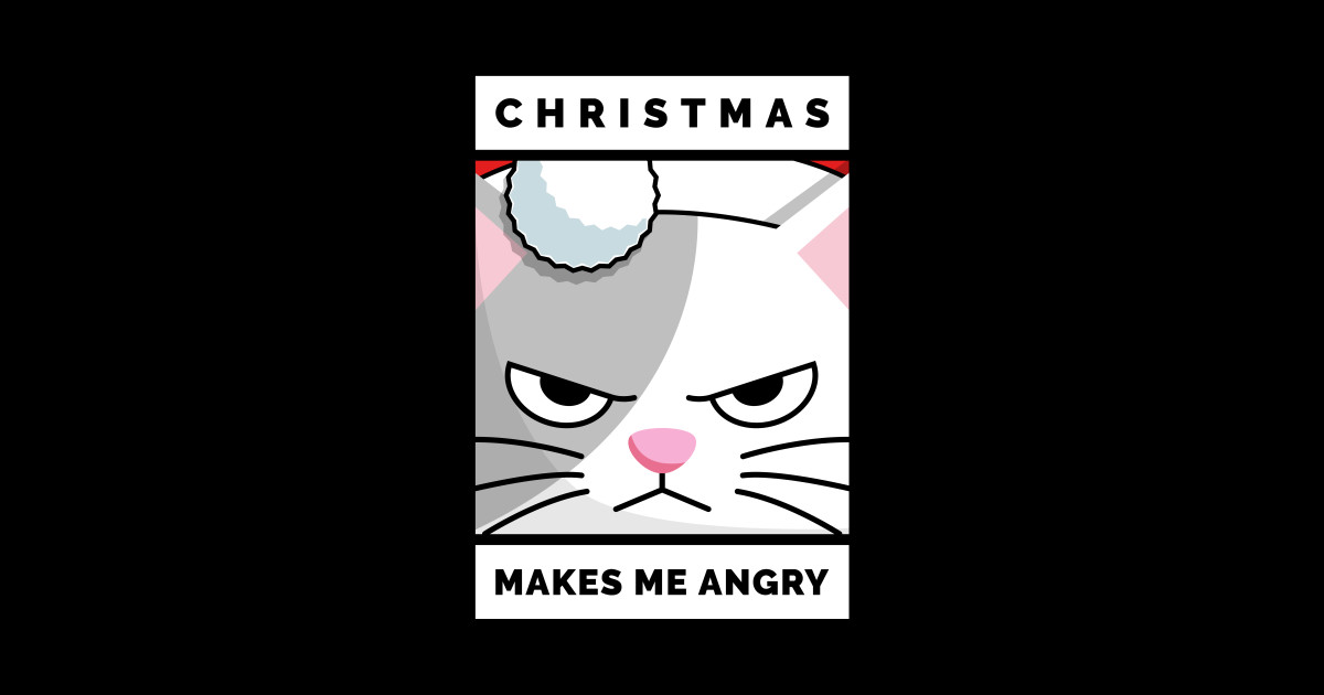 Angry Christmas - Christmas - Sticker | TeePublic