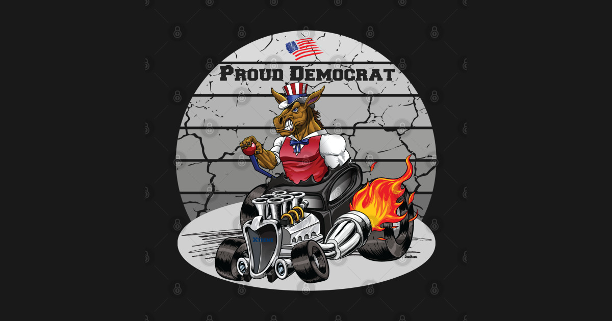 DigiRods XRod Democrat Donkey Extreme Hot Rod Flaming Cartoon Car - Hot ...