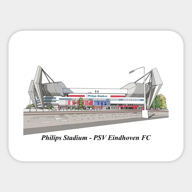 Drawing of Philips Stadium @ PSV Eindhoven FC - Stadium - Sticker ...