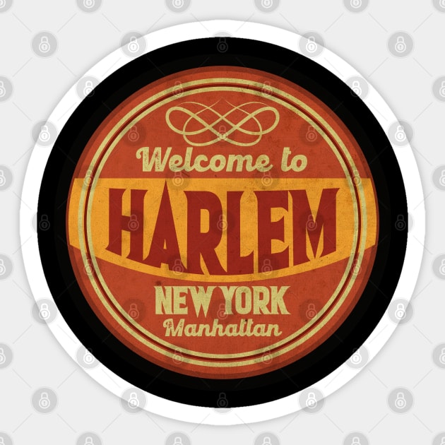 Vintage Harlem Sign - Harlem Nyc - Sticker | TeePublic