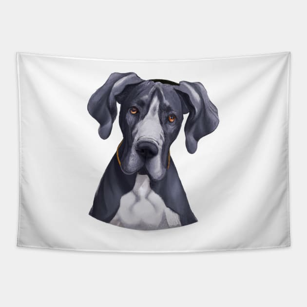 Cute Great Dane Drawing - Great Dane - Tapestry | TeePublic
