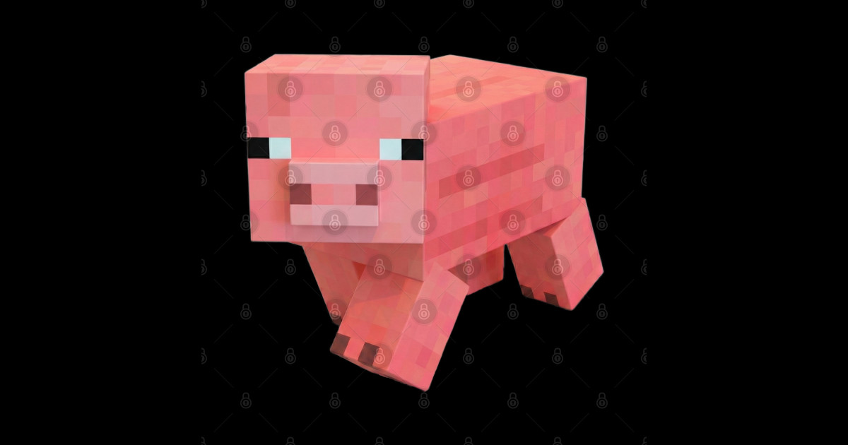 Minecraft Pig - Minecraft - Sticker | TeePublic