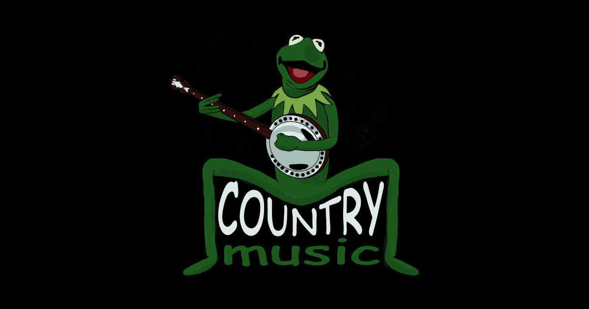 country music - Kermit - Sticker | TeePublic