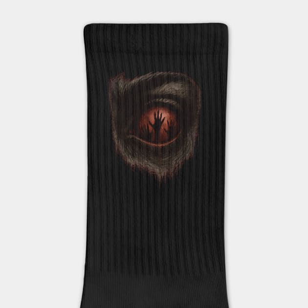 Horror Bleeding Eye with Ghost Hands – Gothic Alt Aesthetic Artwork ...
