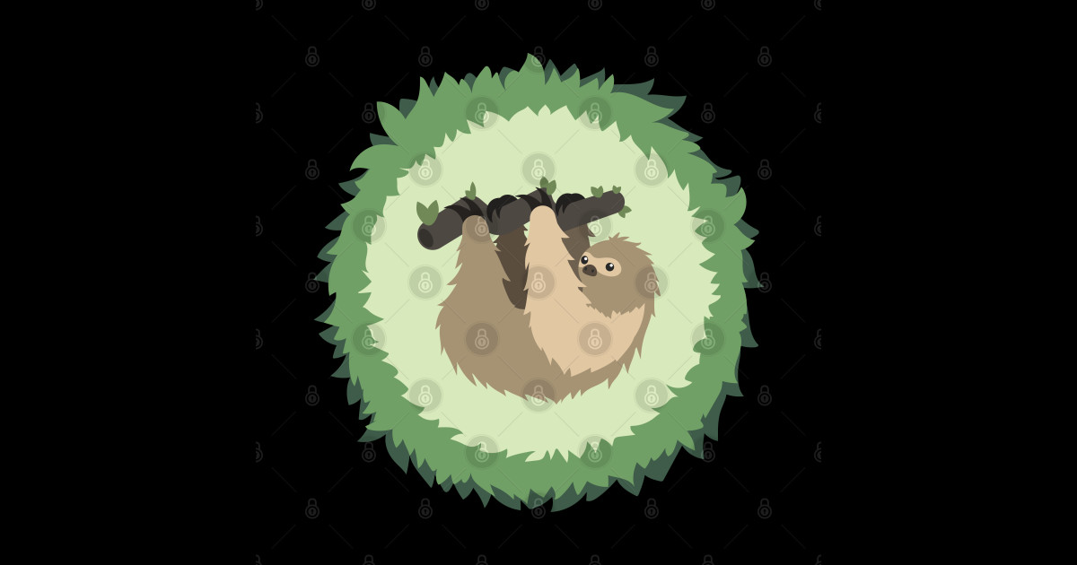Cute two-toed sloth - Sloth - Sticker | TeePublic