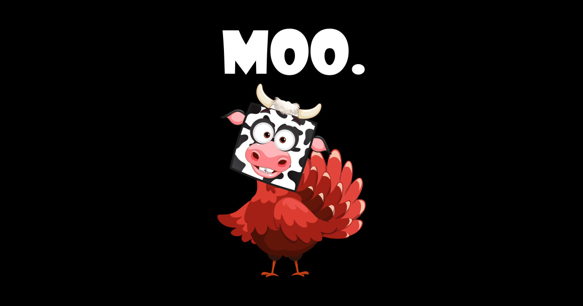 turkey moo funny thanksgiving - Turkey Moo Funny Thanksgiving - Sticker ...