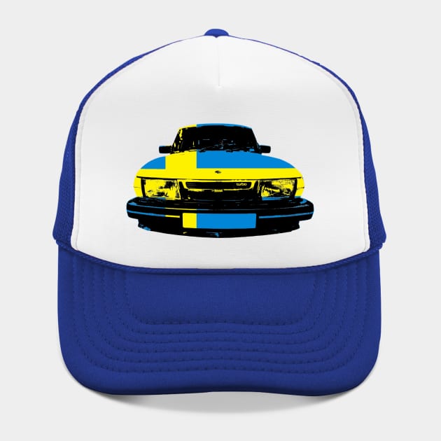Saab 900 Turbo 1980s classic car monoblock flag - Saab 900 - Hat ...