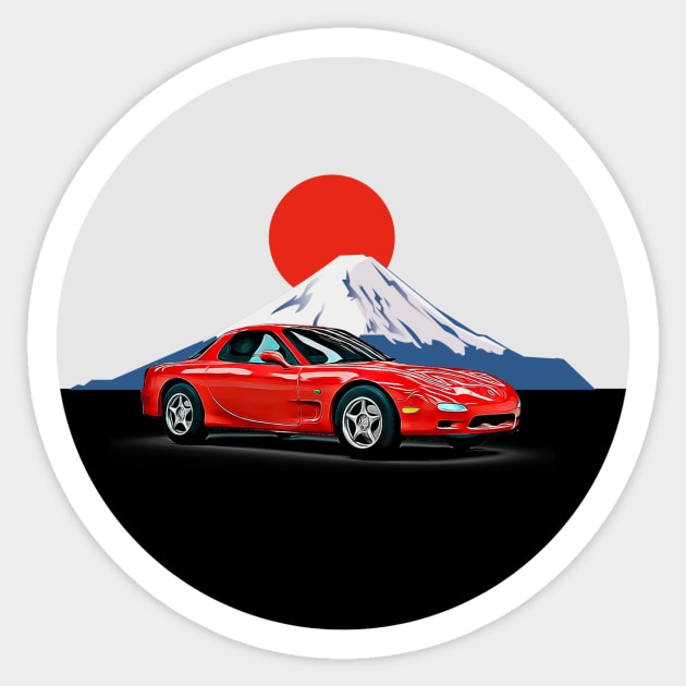RX7 Japan Print - Classic - Sticker | TeePublic