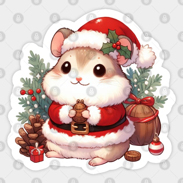 christmas hamster drawing