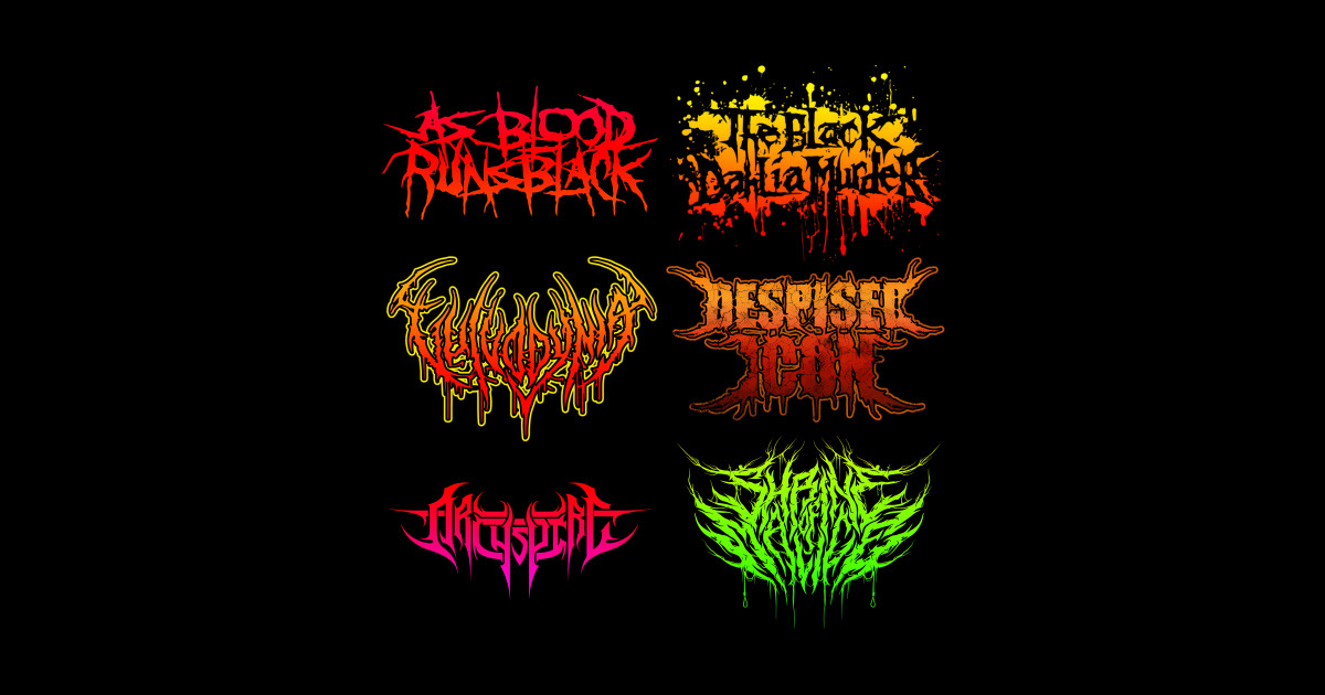 Deathcore Bands – Logo Sticker Pack - Deathcore Bands Sticker Pack ...