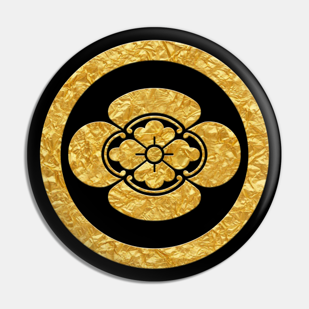 Japanese Mon Maruni Mokko - Japanese Kamon - Pin | TeePublic