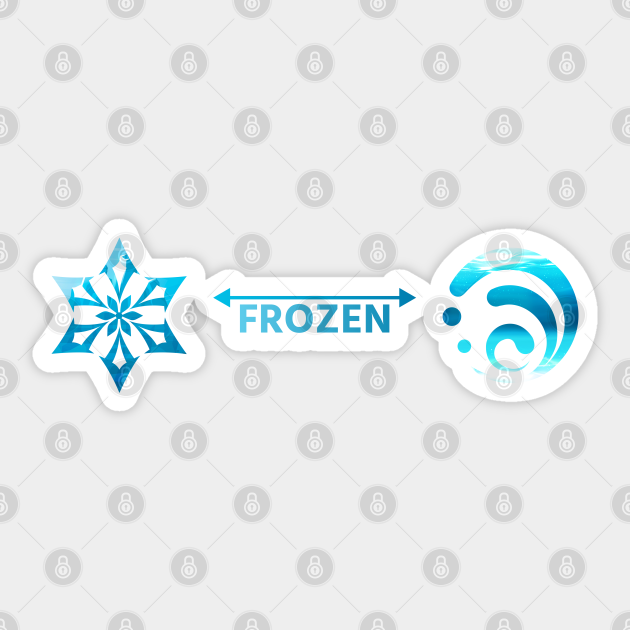 Genshin Impact Frozen Reaction - Genshin Impact Reaction - Sticker ...