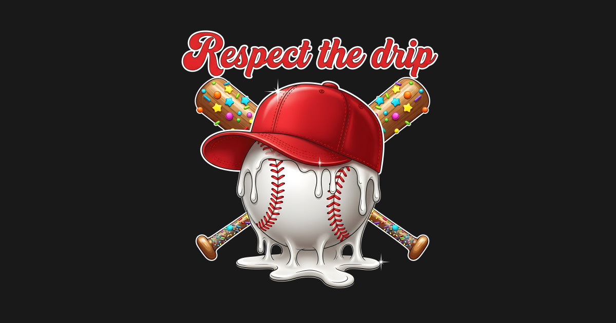 Baseball Drip Boys Ice Cream Bat Drip Youth Respect The Drip - Drip ...