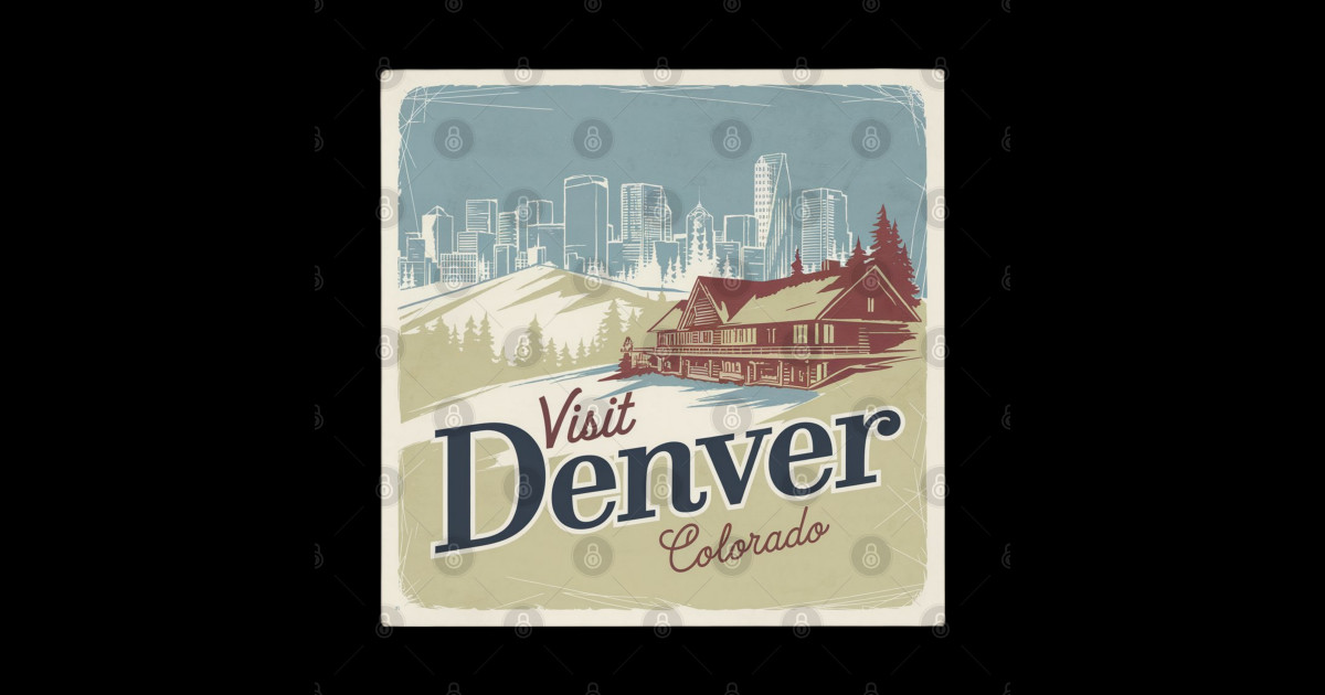 Unique Denver Skyline Gift Idea - Usa Cities - Sticker | TeePublic