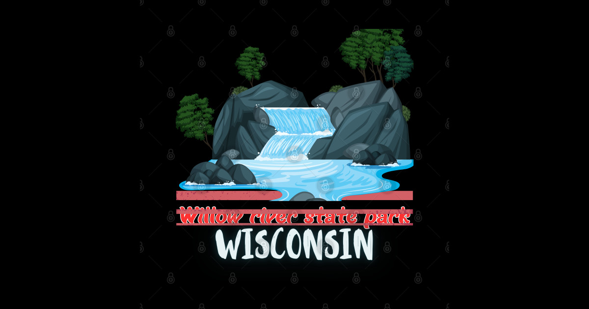 Willow river state park - Wisconsin State - Sticker | TeePublic
