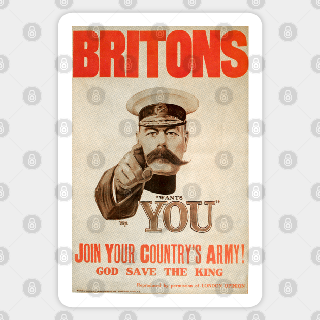 Retro poster - pub - vintage - Britons army - God save the king ...