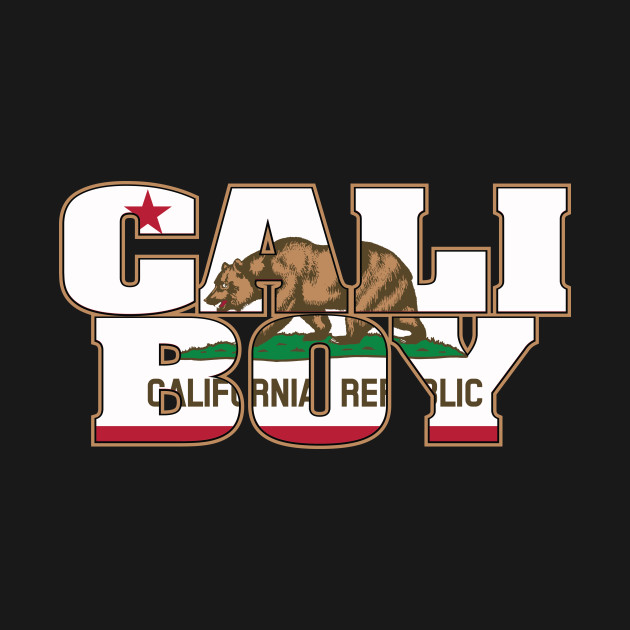 Cali Boy (Bear Flag Design) - California Bear - T-Shirt | TeePublic