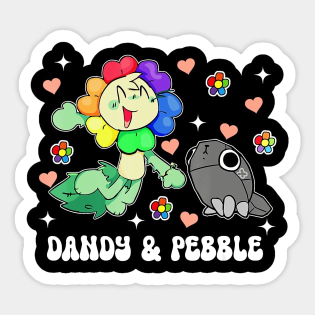 Dandy And Pebble World Birthday Dandy's Funny - Dandys World - Sticker ...