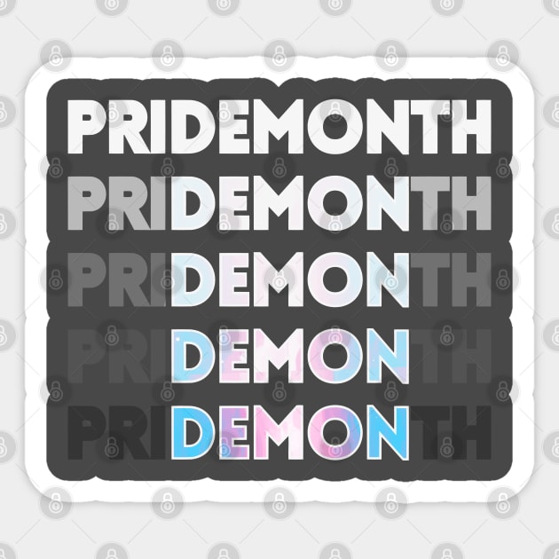 Pride Demon (trans) - Pride - Sticker | TeePublic
