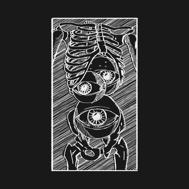 Art Academia Aesthetic Weirdcore Skeleton Eyeballs - Art Academia - T ...
